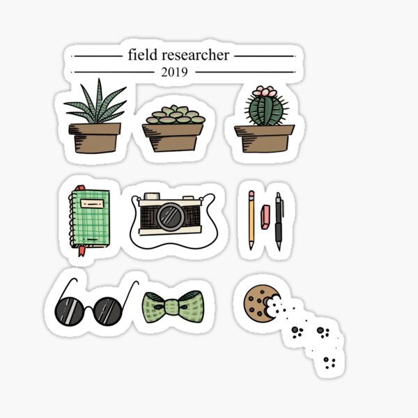 "Field Researcher Aesthetic" Sticker by ScottiArt | Redbubble