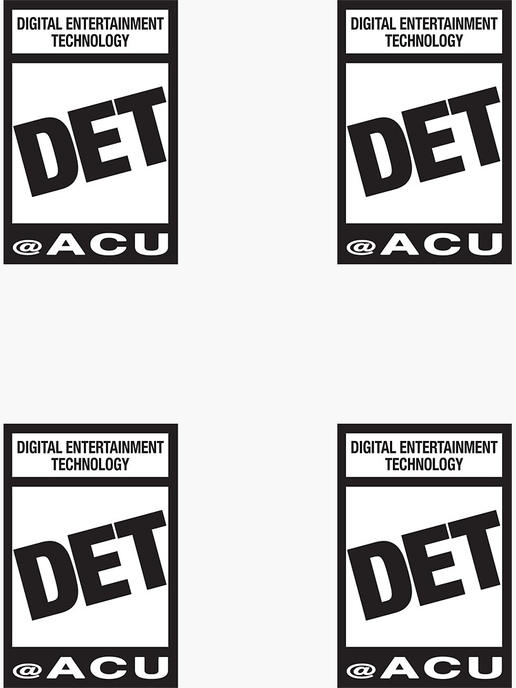 "DET @ ACU 4 pack" Sticker for Sale by richtanner | Redbubble
