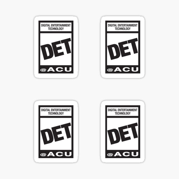 "DET @ ACU 4 pack" Sticker for Sale by richtanner | Redbubble