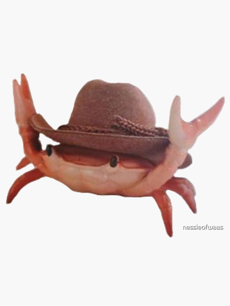 "Yeehaw Crab" Sticker for Sale by nessieofwaas | Redbubble