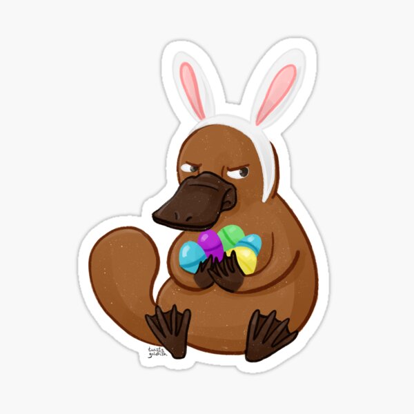 "Easter Platypus" Sticker for Sale by twistygoldfish | Redbubble