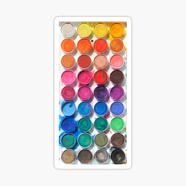 "Watercolor tray" Sticker by unstoppablekiwi | Redbubble