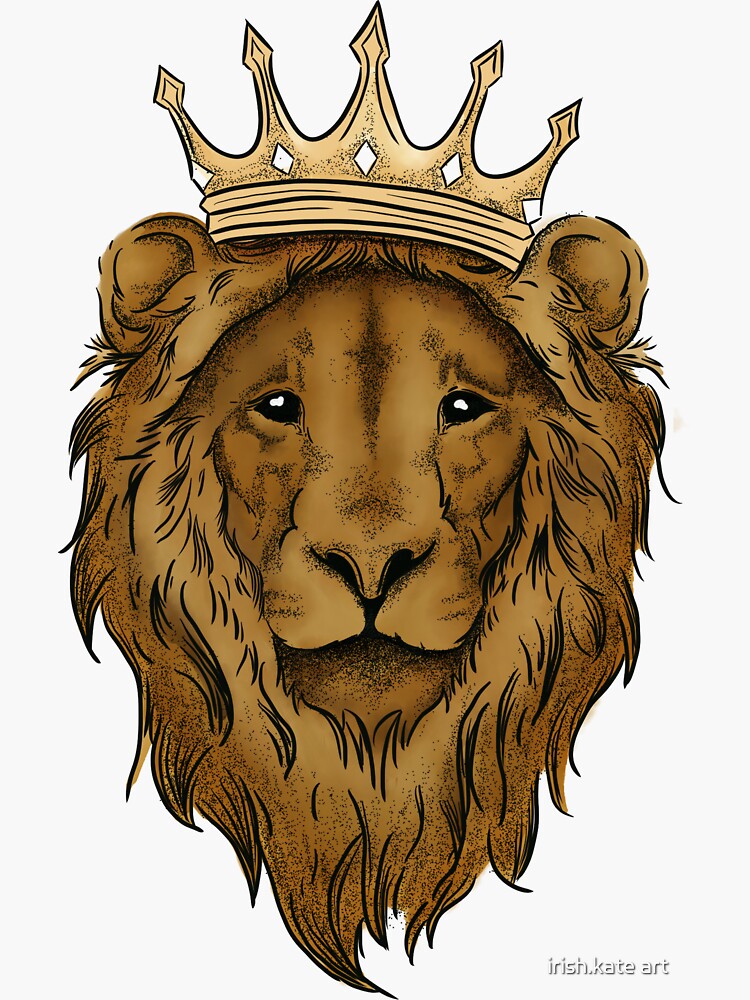 "Liam the Lion (2019 - color)" Sticker for Sale by irishkate | Redbubble