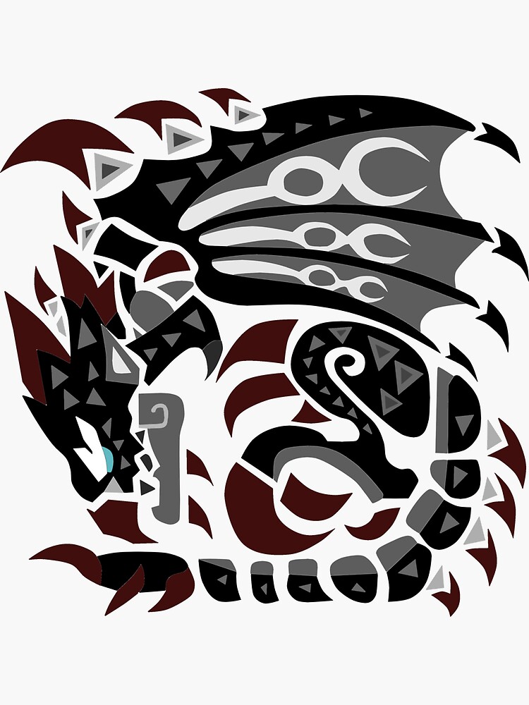 "Rathalos Logo Custom" Sticker for Sale by Noir-KDA | Redbubble