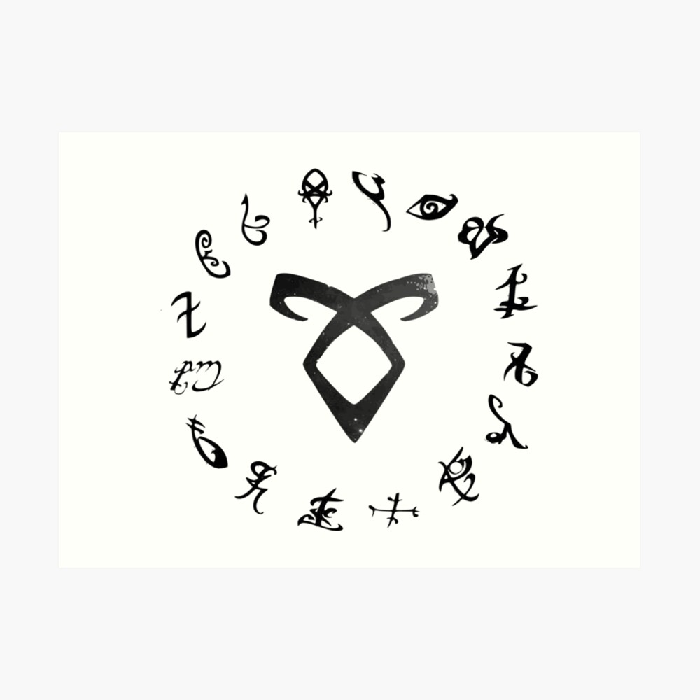 "Shadowhunter runes" Art Print by KikkaT | Redbubble
