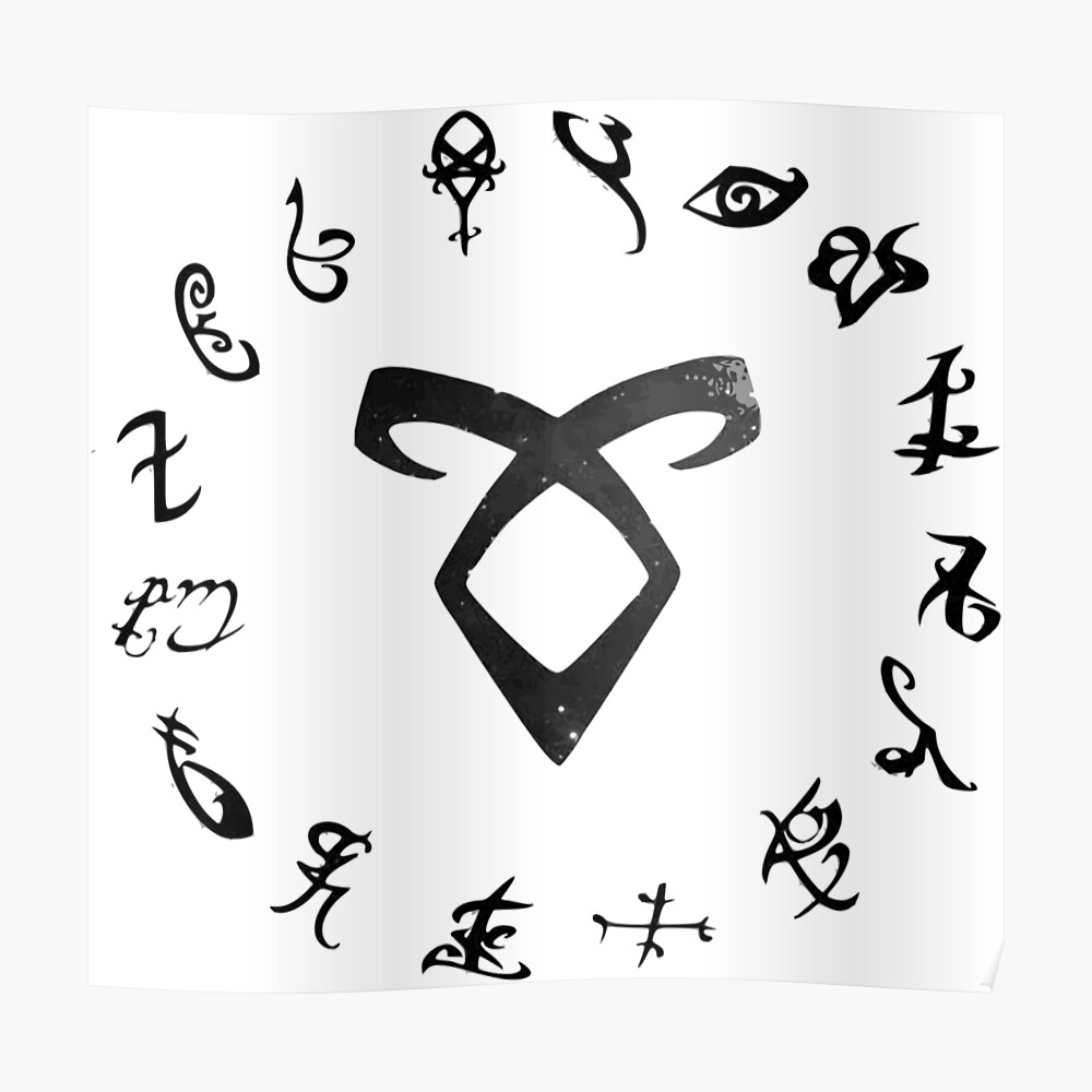 "Shadowhunter runes" Poster by KikkaT | Redbubble