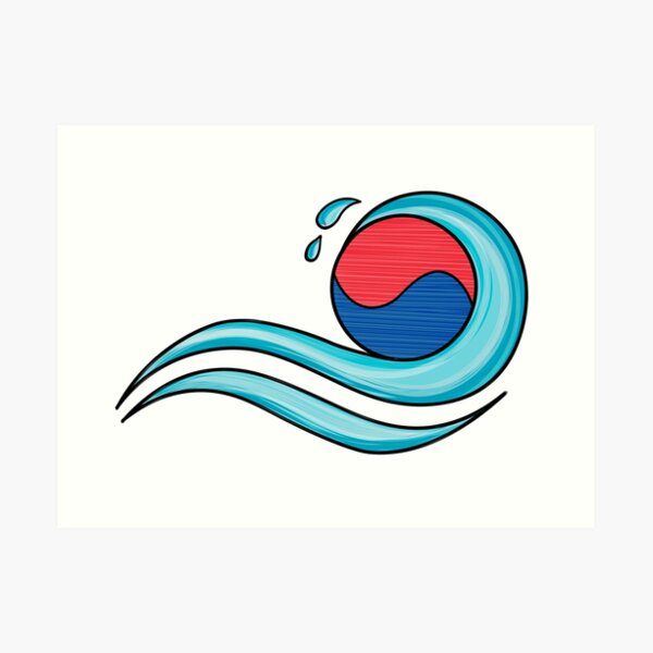 "Ride the Korean Wave" Art Print for Sale by morningchild | Redbubble