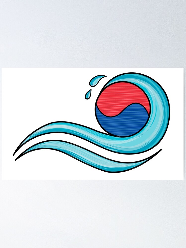 "Ride the Korean Wave" Poster for Sale by morningchild | Redbubble