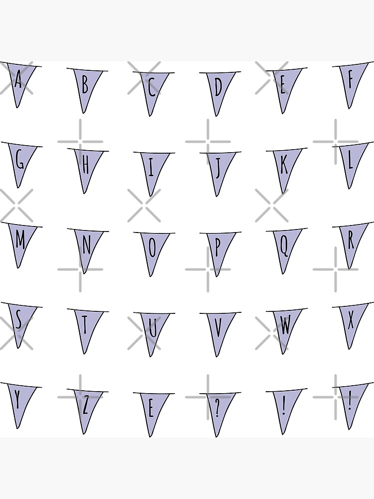 "Pale Purple Bunting Alphabet Sticker Pack 3" Poster by The-Goods ...
