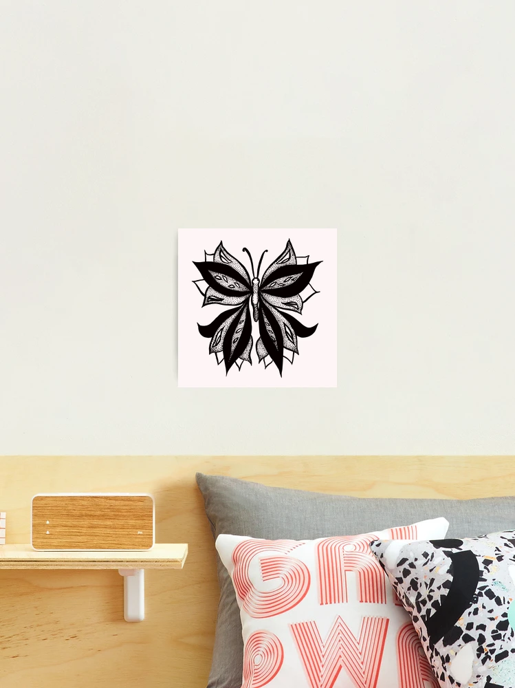Abstract Butterfly Stipple Shaded Ink Drawing Drawing By
