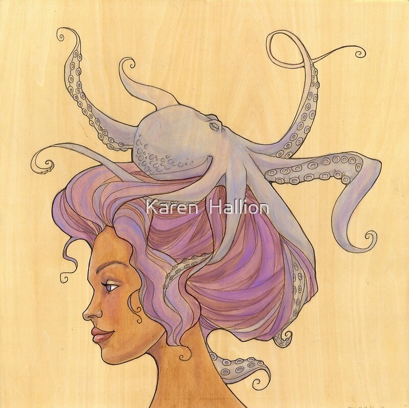 "The Octopus Mermaid 4" by Karen Hallion | Redbubble