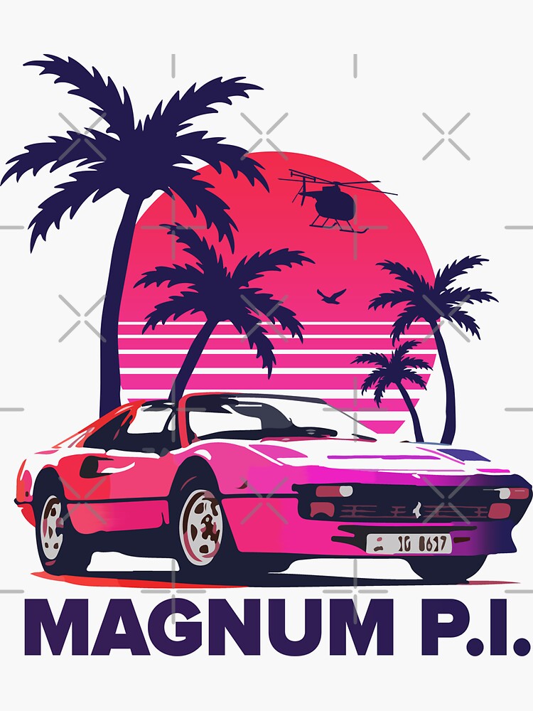 "Magnum Pi - Hawaii" Sticker for Sale by BadgerofWater | Redbubble