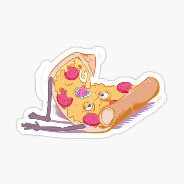 "Pizza" Sticker by MrFoz | Redbubble