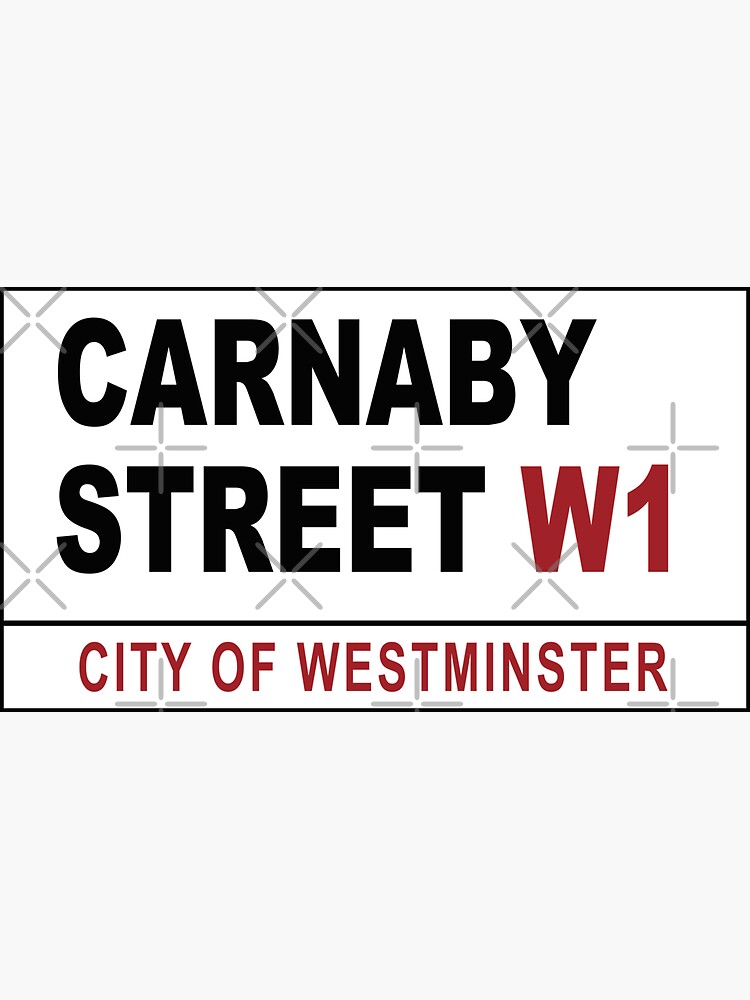 "Carnaby Street Sign" Sticker for Sale by rogue-design | Redbubble