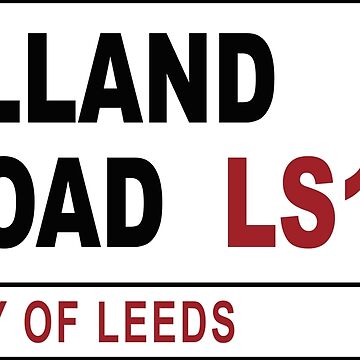 "Elland Road Street Sign" Sticker for Sale by rogue-design | Redbubble