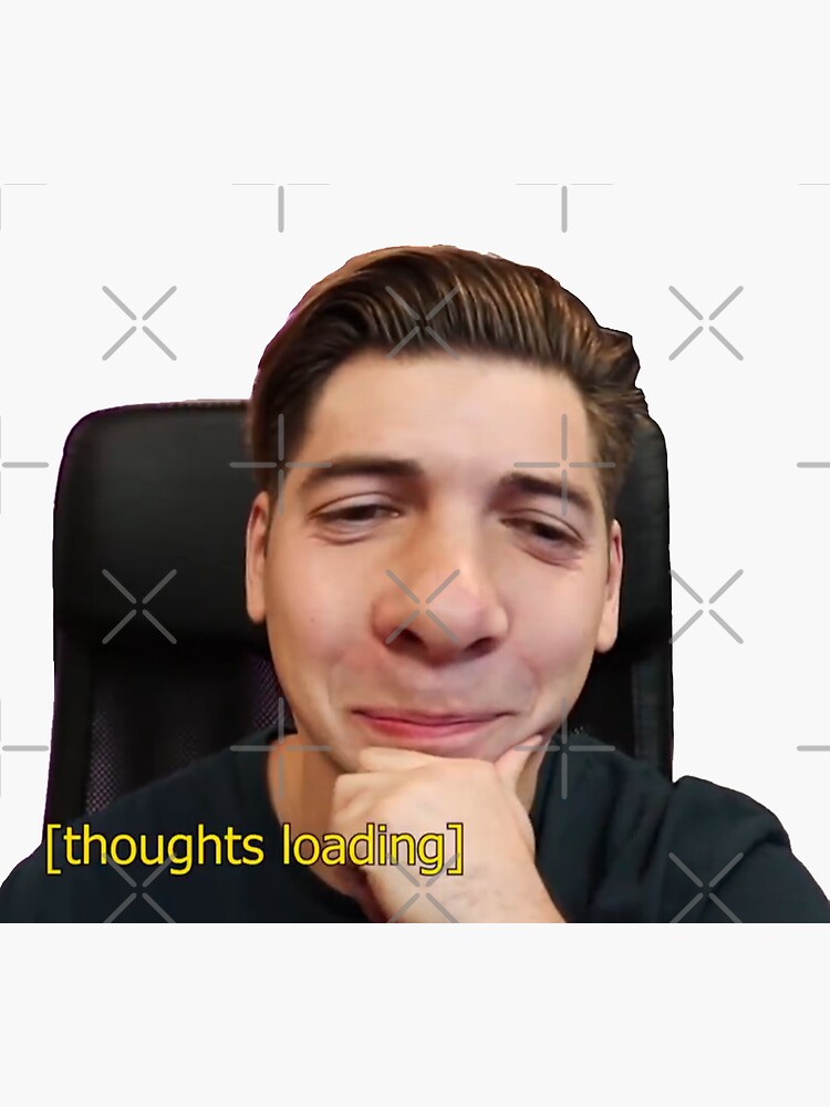 "thoughts loading" Sticker for Sale by alexa1125 | Redbubble
