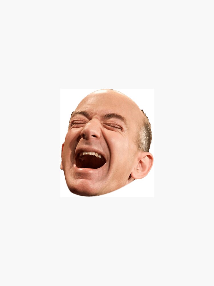 "Jeff Bezos Laughing Meme" Magnet by Modestquotes | Redbubble
