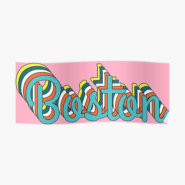 "Boston Retro" Poster by BuiceJox | Redbubble