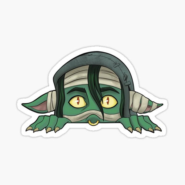 "Nott the Brave Peeper Sticker " Sticker for Sale by Misstmarston ...