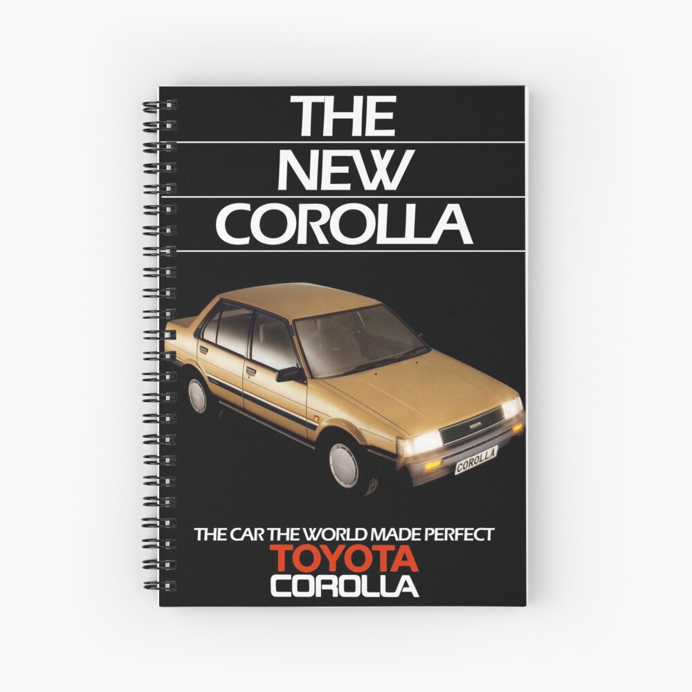 "TOYOTA COROLLA" Spiral Notebook for Sale by ThrowbackM2 | Redbubble