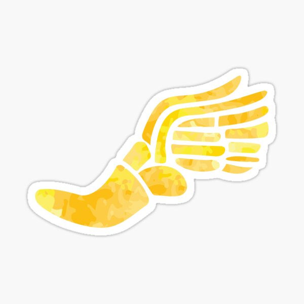 "Yellow Track Shoe" Sticker by lenox17 | Redbubble