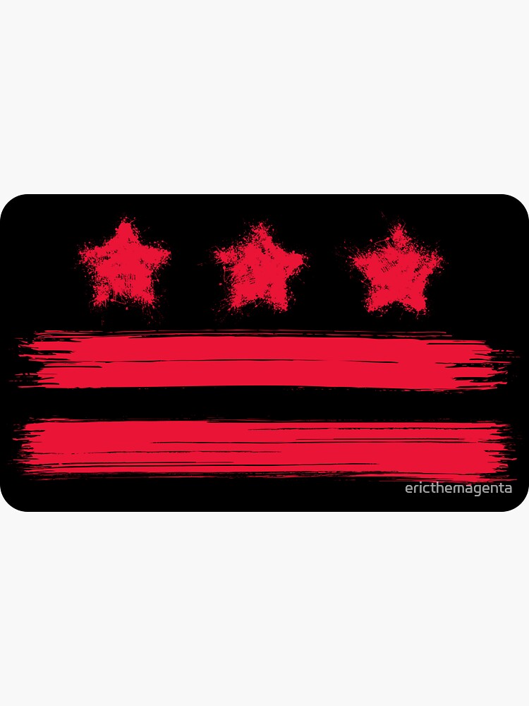 "Washington DC Stars and Bars Flag Paint Spatter " Sticker for Sale by ...