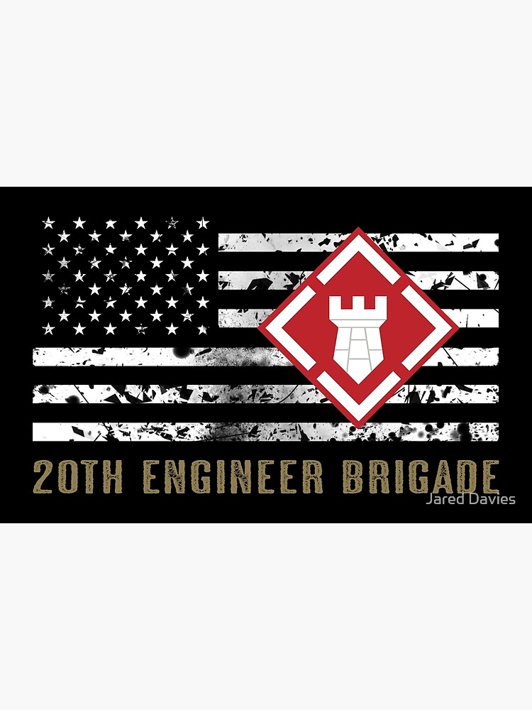 "20th Engineer Brigade (Distressed Flag)" Art Print by MilitaryCandA ...