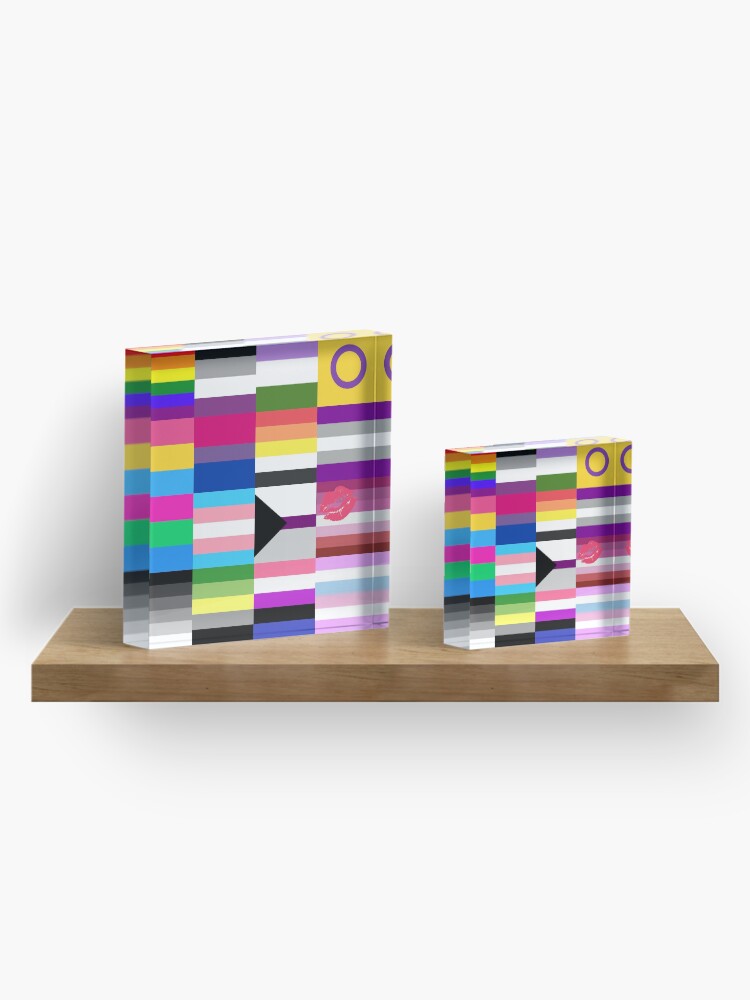 Lgbt Pride Flags Collage Acrylic Block For Sale By Scottykat Redbubble