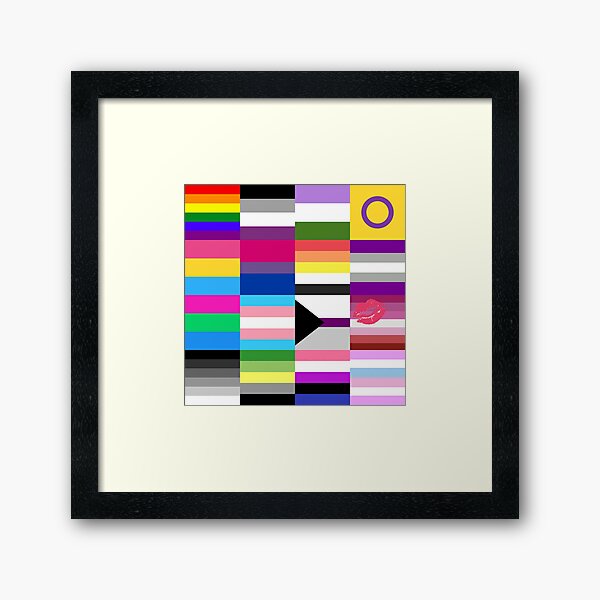 Lgbt Pride Flags Collage Framed Art Print For Sale By Scottykat