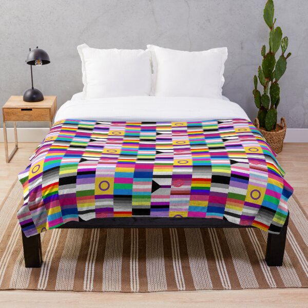 Lgbt Pride Flags Collage Throw Blanket For Sale By Scottykat Redbubble