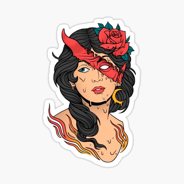 "The Evil Inside" Sticker by deniart | Redbubble