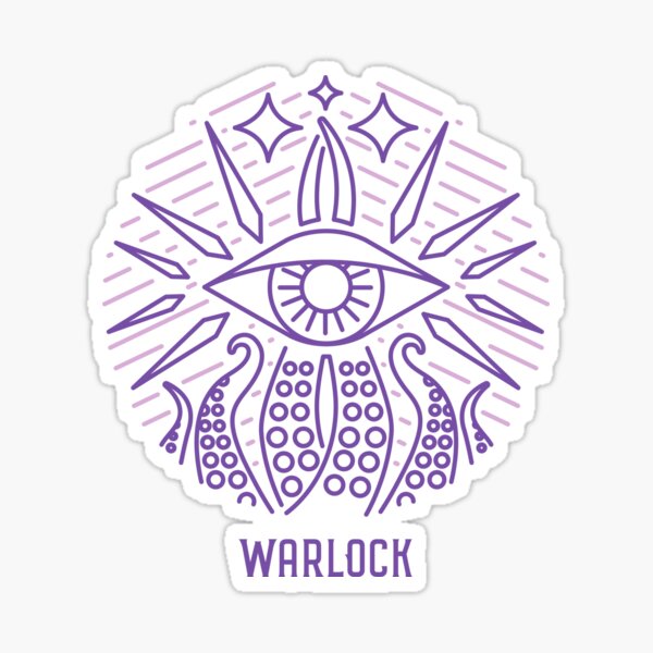 Materials Warlock Class Sticker Warlock D&D Sticker Warlock RPG Sticker ...