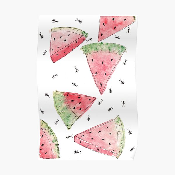 "Picnic Thieves - Ants and Watermelon" Poster for Sale by ...