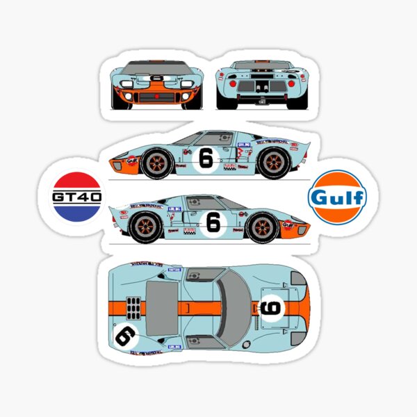 Ford Gt40 Stickers | Redbubble