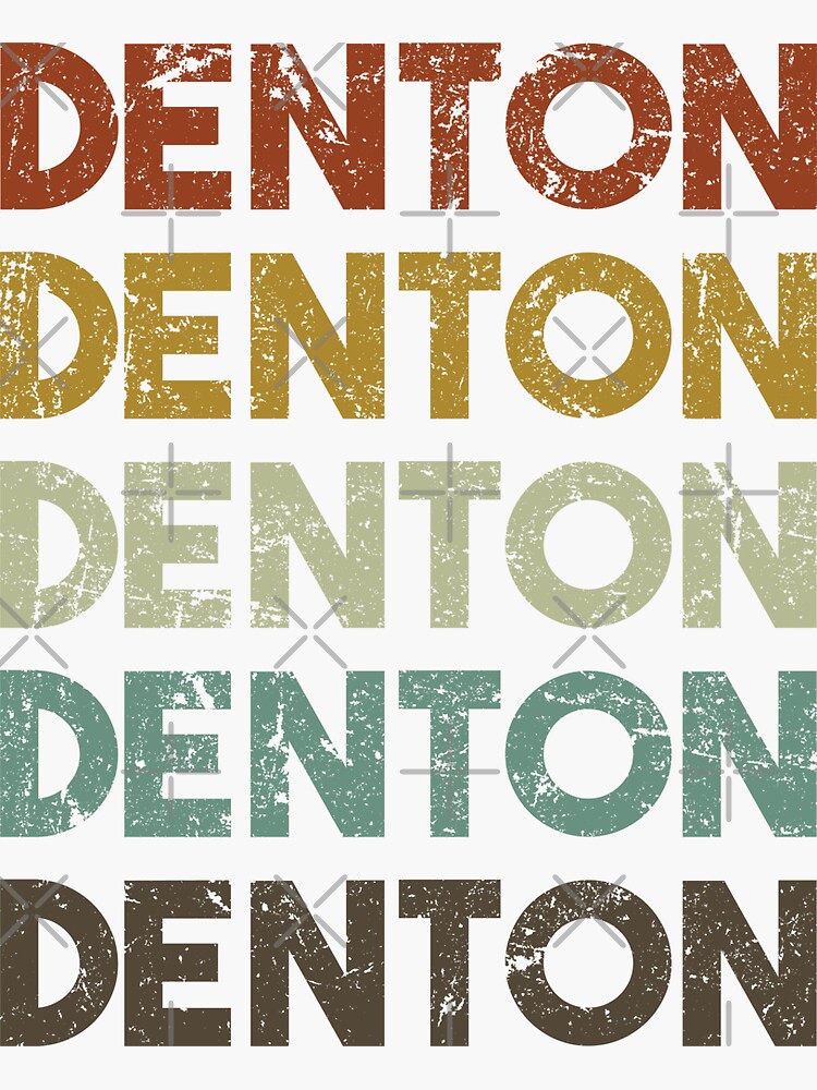 "Retro Denton Texas" Sticker for Sale by Bryce-LiSi | Redbubble