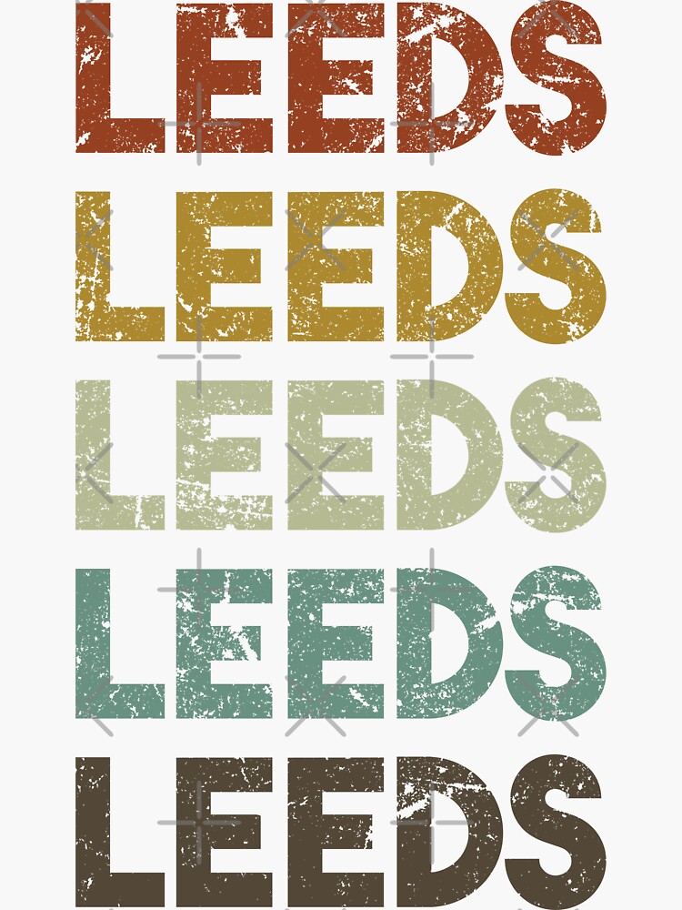 "Retro Leeds England" Sticker for Sale by Bryce-LiSi | Redbubble