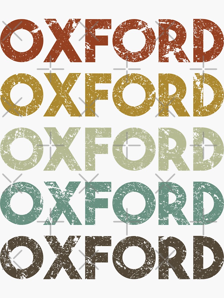 "Retro Oxford England" Sticker for Sale by Bryce-LiSi | Redbubble
