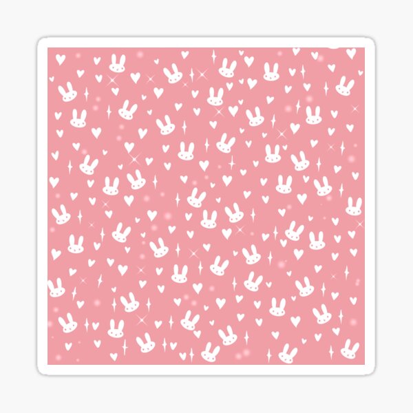 "pink bunny" Sticker by Lyxy | Redbubble