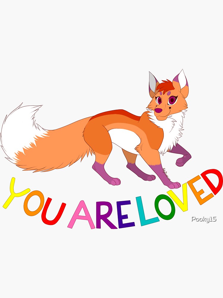 "PRIDE Flag Foxes- Lesbian Pride!" Sticker for Sale by Pooky15 | Redbubble