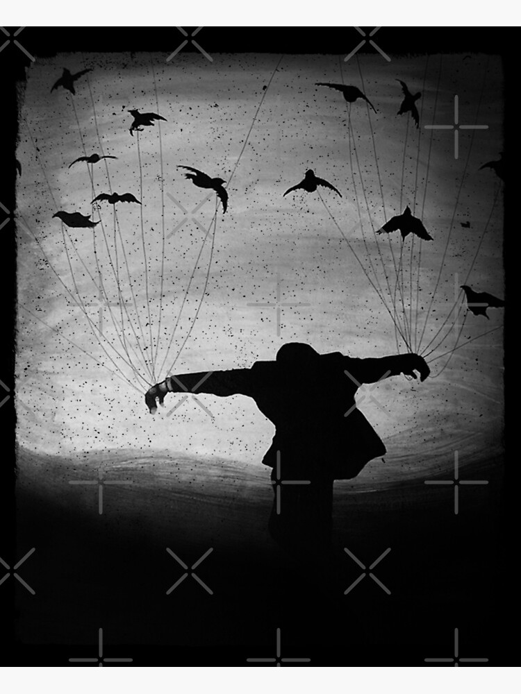 "Man in Flight With Crows" Photographic Print for Sale by jesseladret ...
