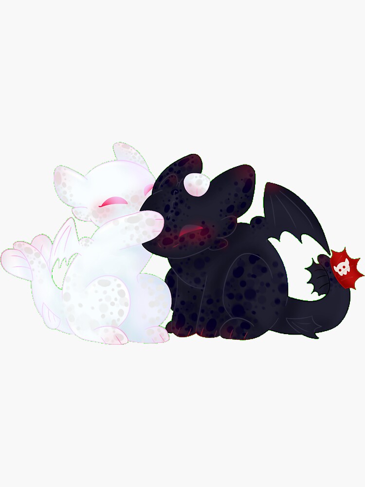 "Toothless and his Girlfriend " Sticker for Sale by icyhotaesthetic ...