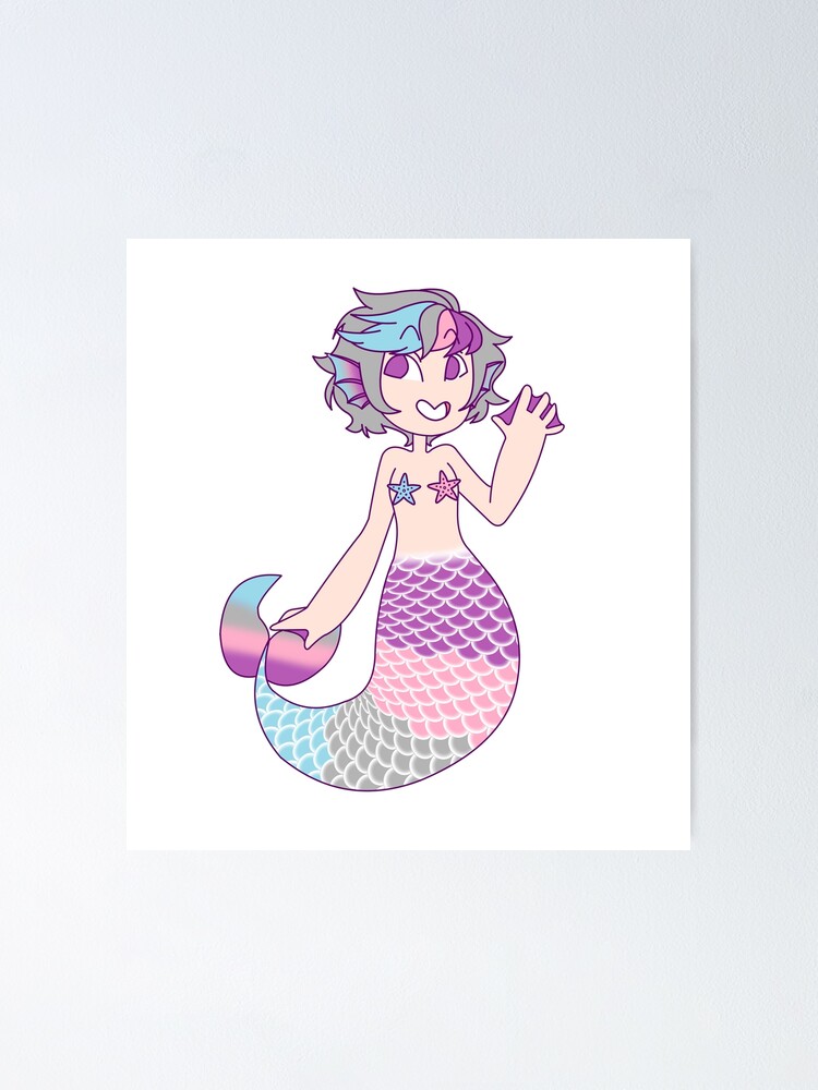 "Lesbian Pride Mermaid" Poster by OneAngryGinger | Redbubble