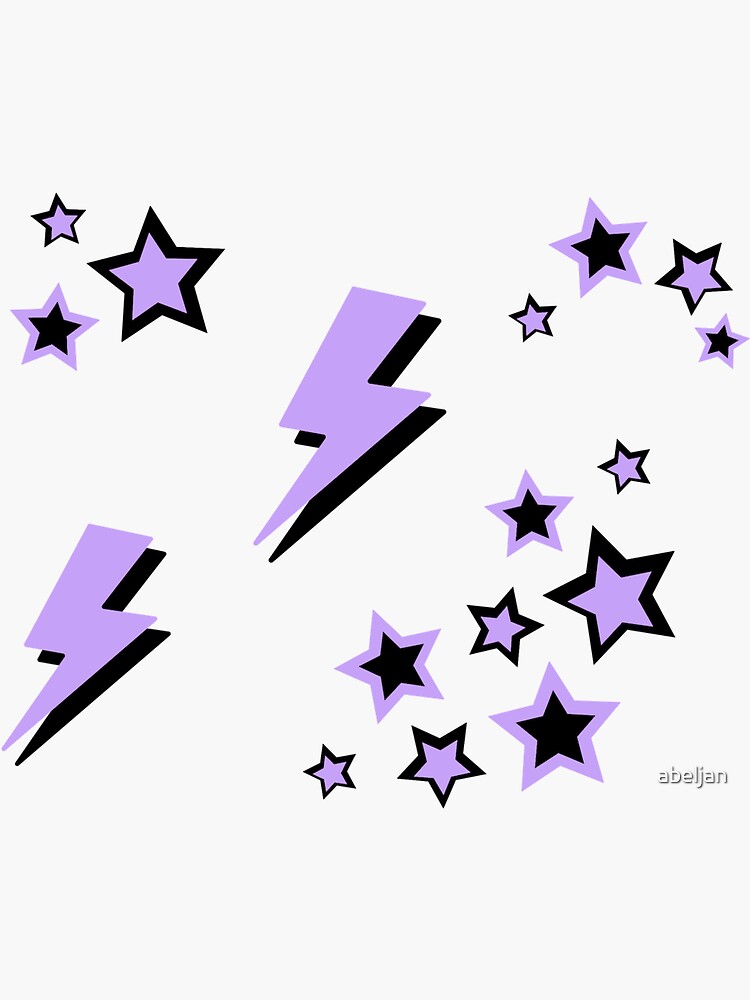 "Stars and Lightning Bolts Sticker Pack" Sticker for Sale by abeljan ...
