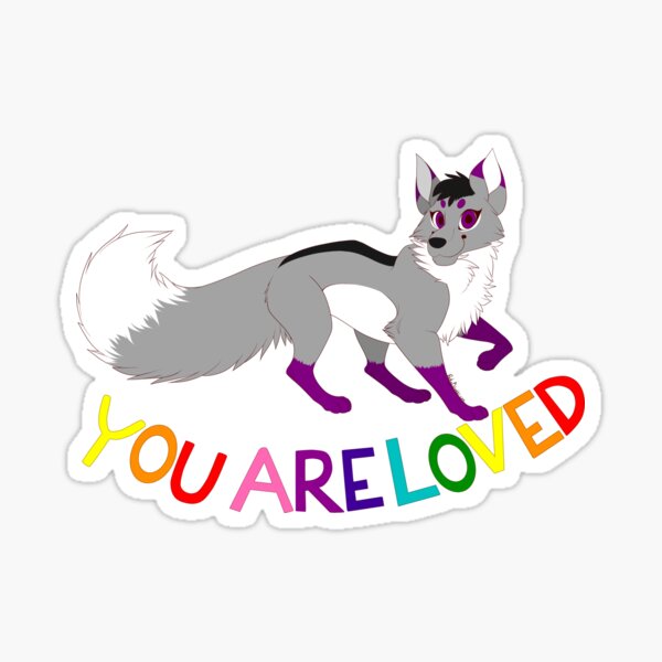 "PRIDE Flag Foxes- Asexual Pride!" Sticker by Pooky15 | Redbubble