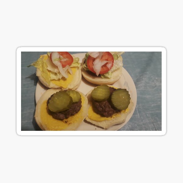 "Hamburger sliders" Sticker for Sale by Jarred Chaisson | Redbubble