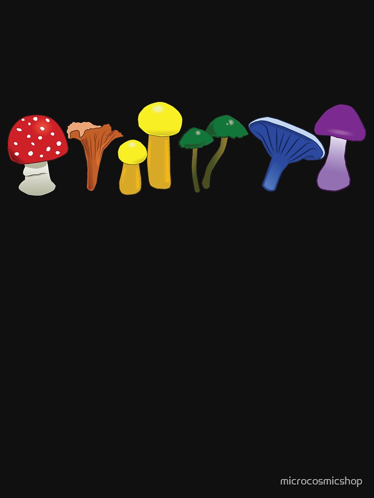 Rainbow Pride Mushrooms T Shirt For Sale By Microcosmicshop