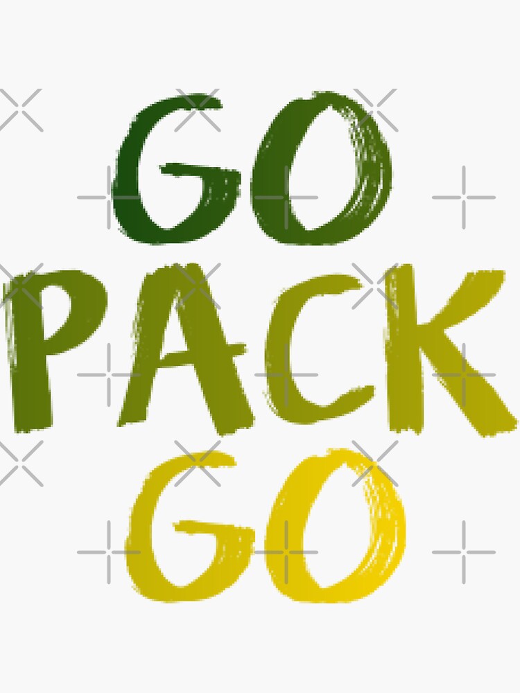 "GO PACK GO" Sticker for Sale by MadamRight | Redbubble