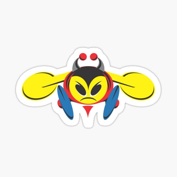 "Buzzy Bee with Attitude" Sticker for Sale by Kiwidom | Redbubble