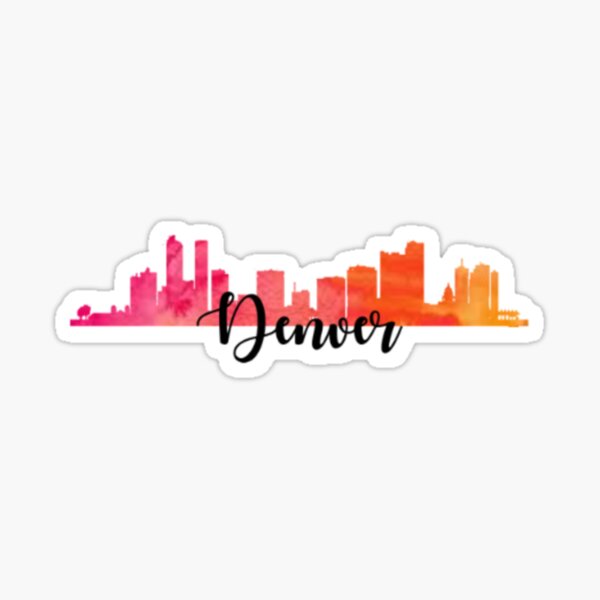 "Denver Skyline" Sticker for Sale by izzylash | Redbubble