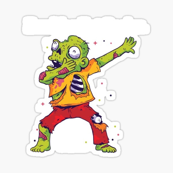 "Dabing Zombie | Zombies eat brain. You're safe." Sticker by emphatic ...